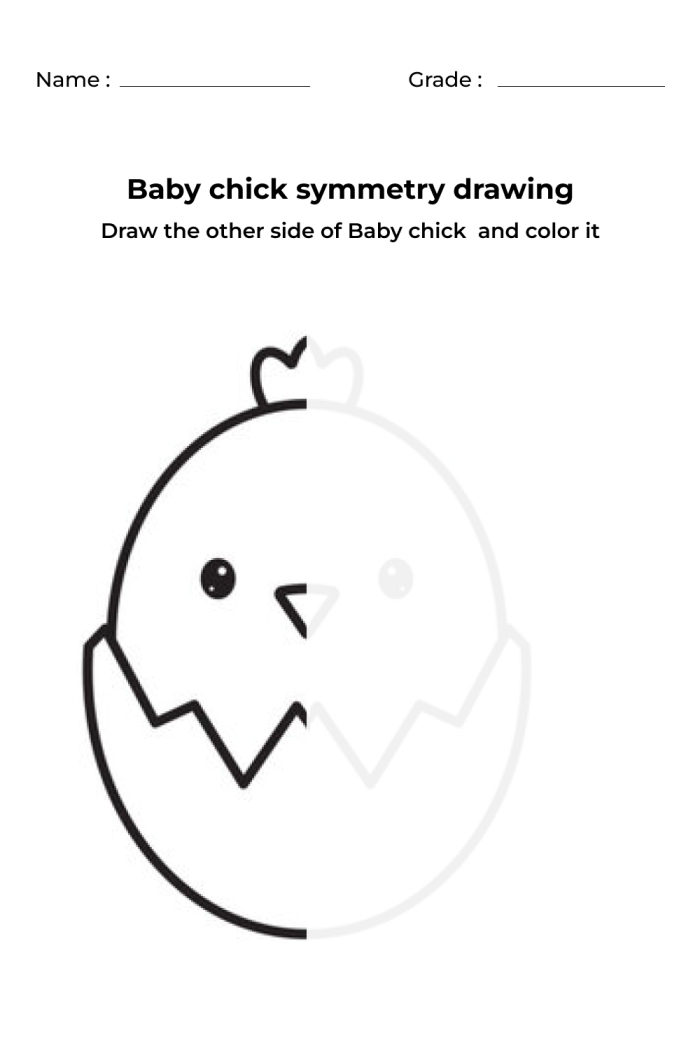 Animal Symmetry Drawing Worksheets | Draw the Other Side - 1thousandideas