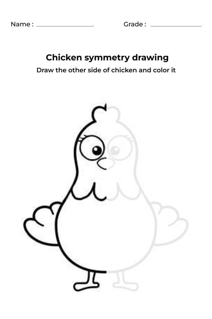 Animal Symmetry Drawing Worksheets | Draw the Other Side - 1thousandideas
