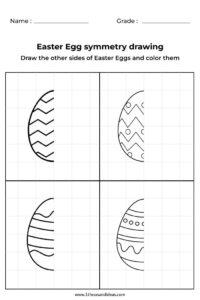 Grid-Based Symmetry Drawing Worksheets: Fun Learning for Kids ...