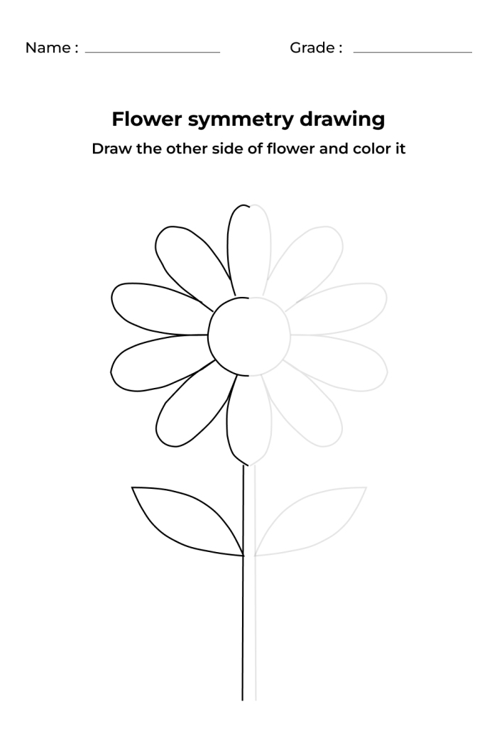 Symmetry Drawing Worksheets for Kids – Free Printables - 1thousandideas