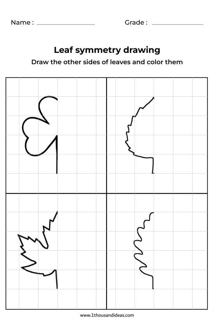 Grid-Based Symmetry Drawing Worksheets: Fun Learning for Kids ...