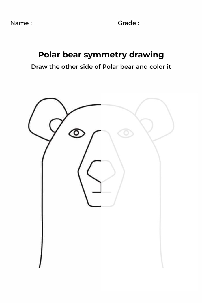 Animal Symmetry Drawing Worksheets | Draw the Other Side - 1thousandideas