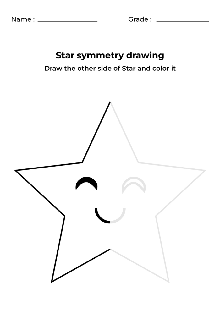 Symmetry Drawing Worksheets for Kids – Free Printables - 1thousandideas