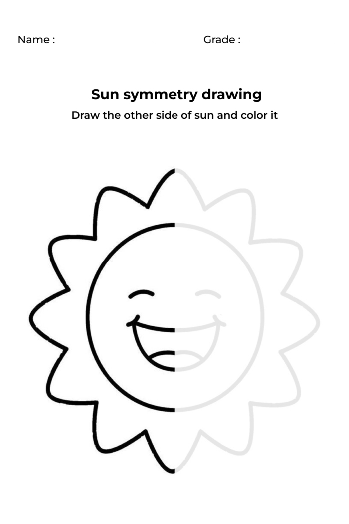 Symmetry Drawing Worksheets for Kids – Free Printables - 1thousandideas