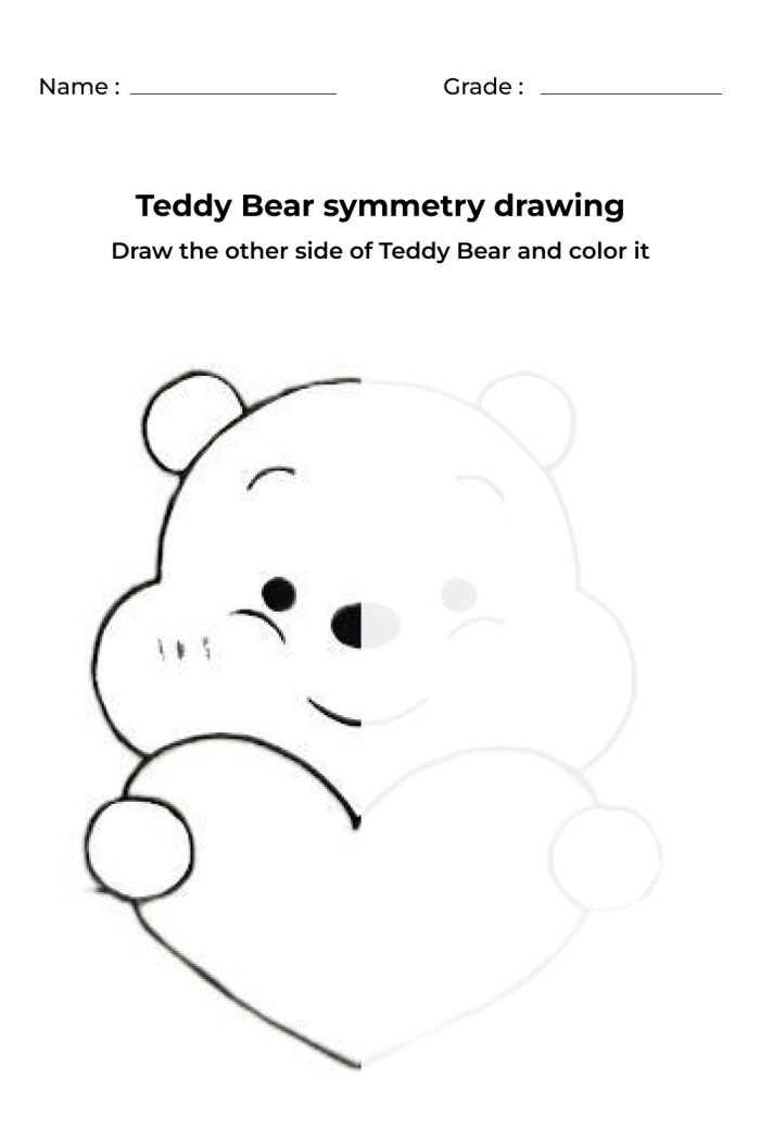 Symmetry Drawing Worksheets for Kids – Free Printables - 1thousandideas