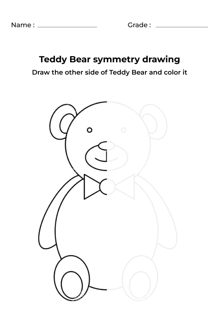 Animal Symmetry Drawing Worksheets | Draw the Other Side - 1thousandideas