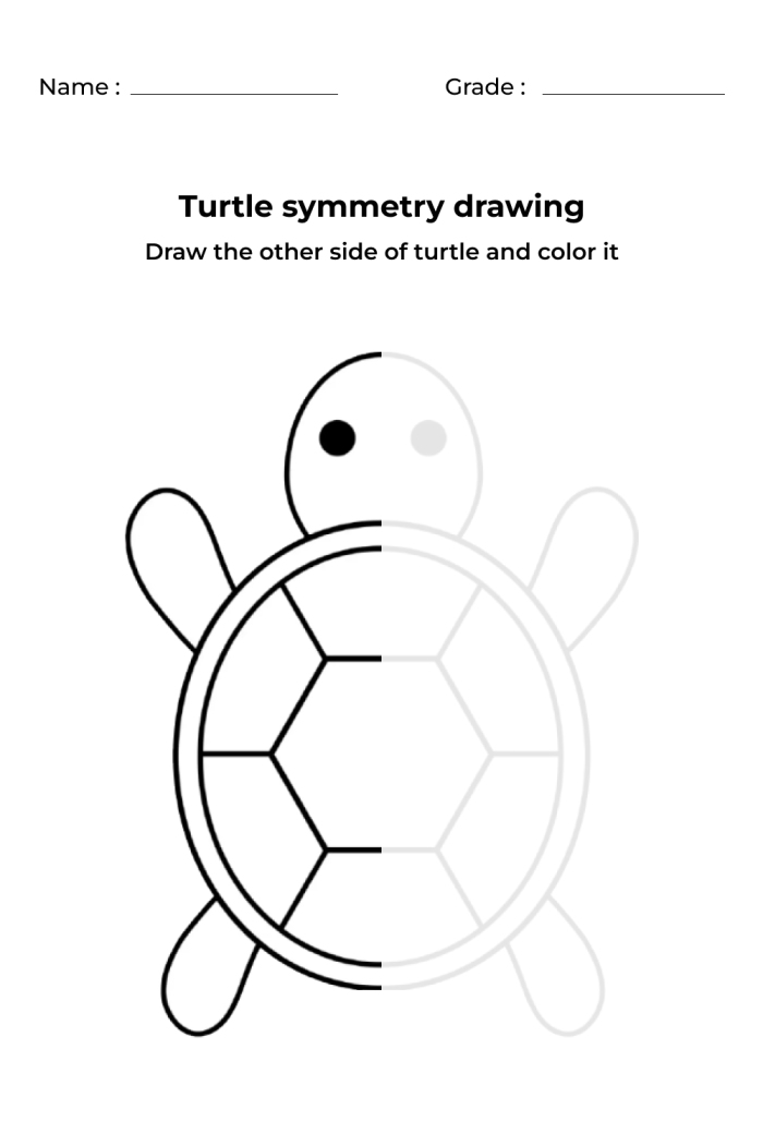 Animal Symmetry Drawing Worksheets | Draw the Other Side - 1thousandideas