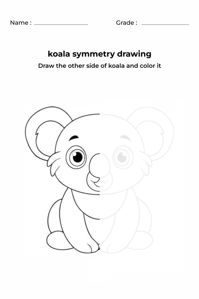 Animal Symmetry Drawing Worksheets | Draw the Other Side - 1thousandideas