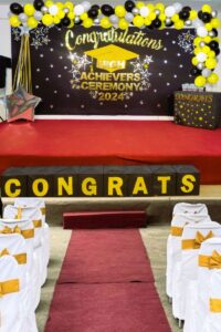Graduation Ceremony Ideas with DIY Decor & Bold Color Theme ...