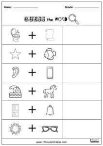 Guess the Word—Free Printable Worksheets for Kids (PDF) - 1thousandideas