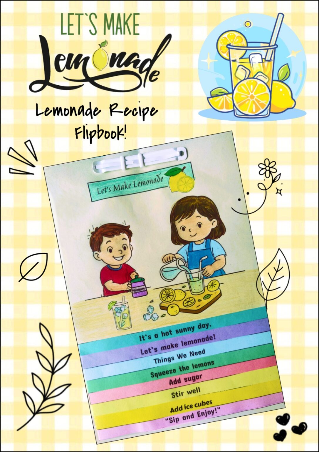 Lemonade Recipe Flipbook Free Printable Templates - 1thousandideas