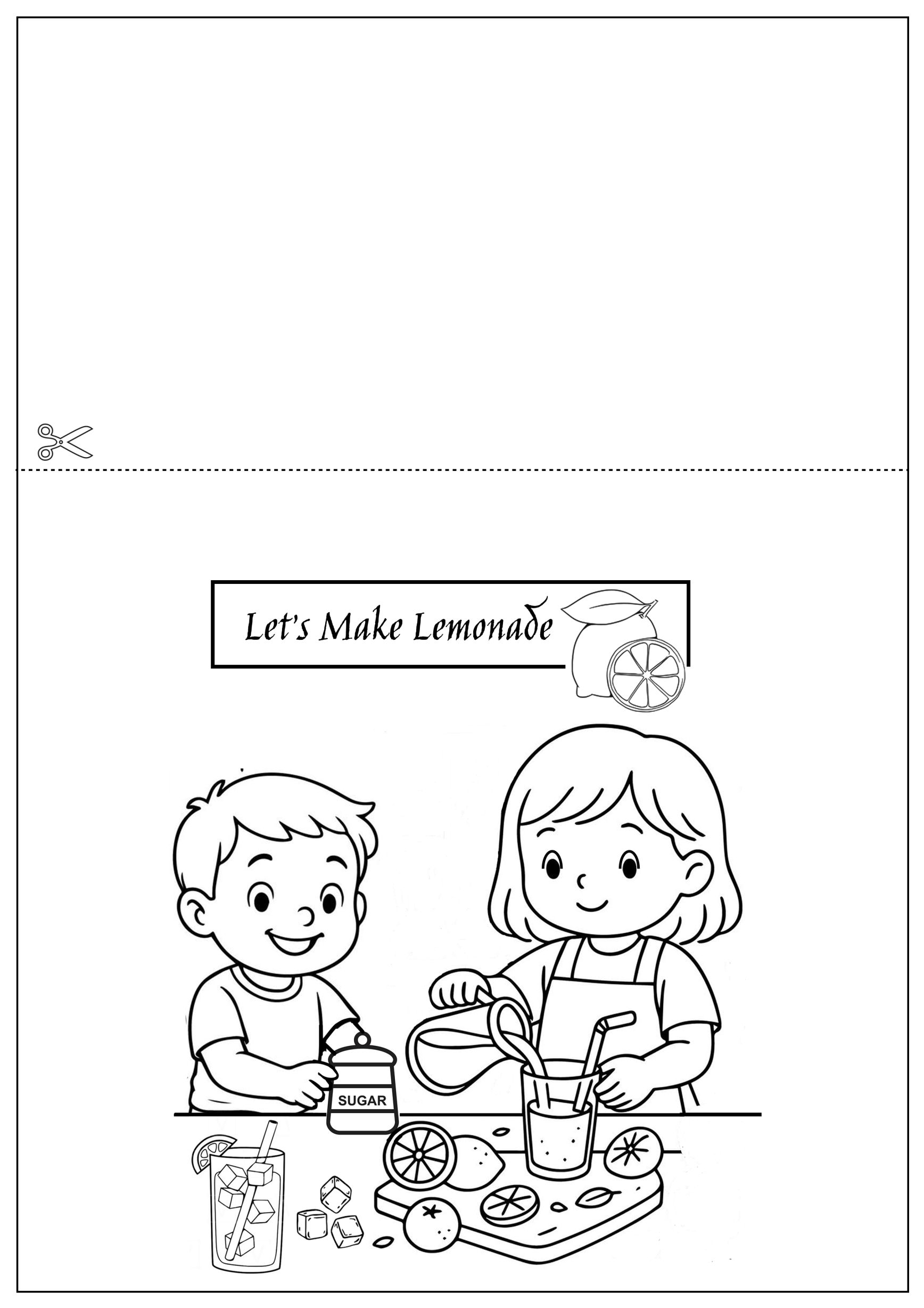 Lemonade Recipe Flipbook Free Printable Templates - 1thousandideas