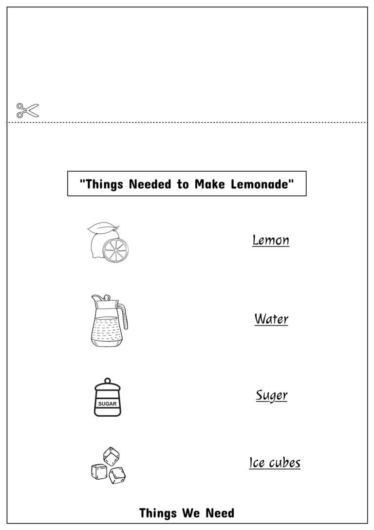 Lemonade Recipe Flipbook Free Printable Templates - 1thousandideas