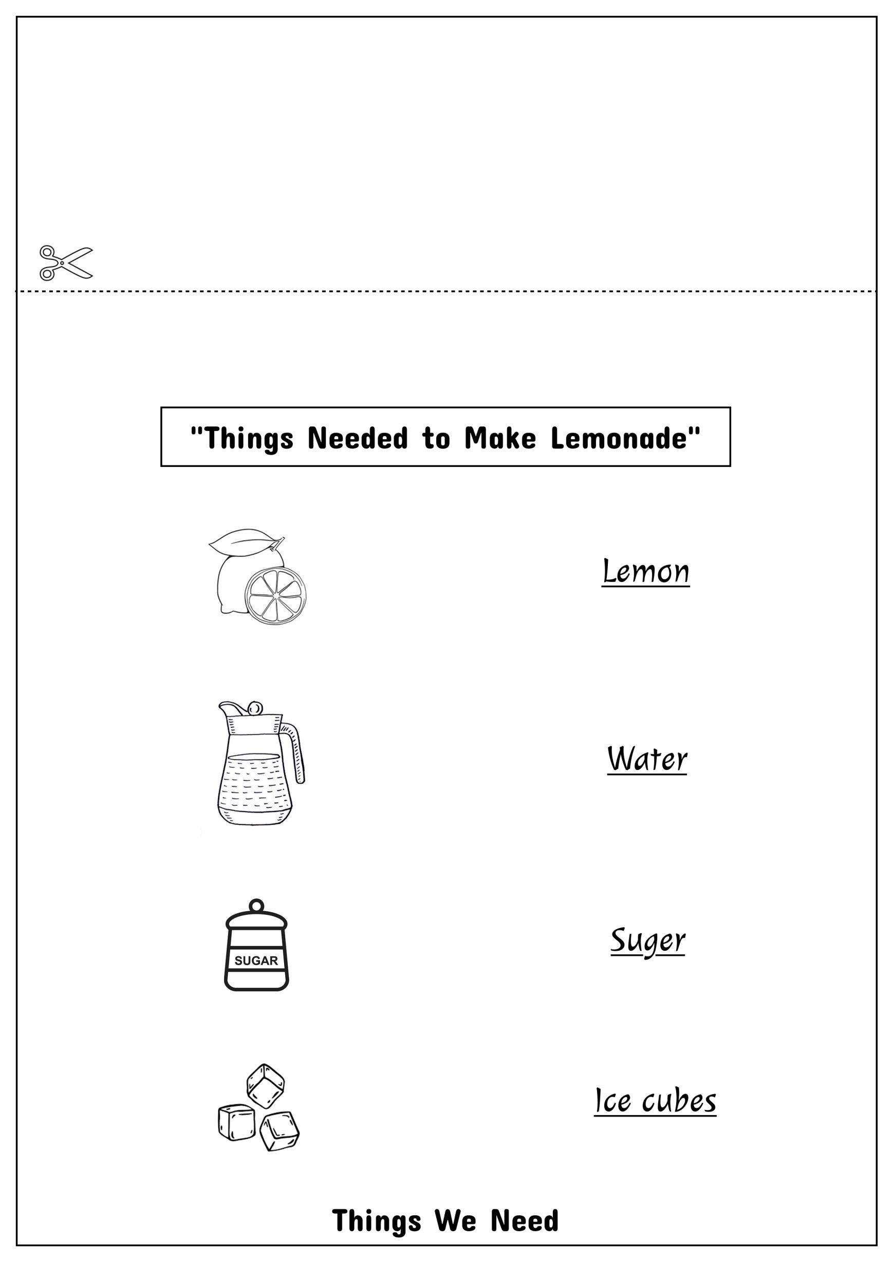 Lemonade Recipe Flipbook Free Printable Templates - 1thousandideas