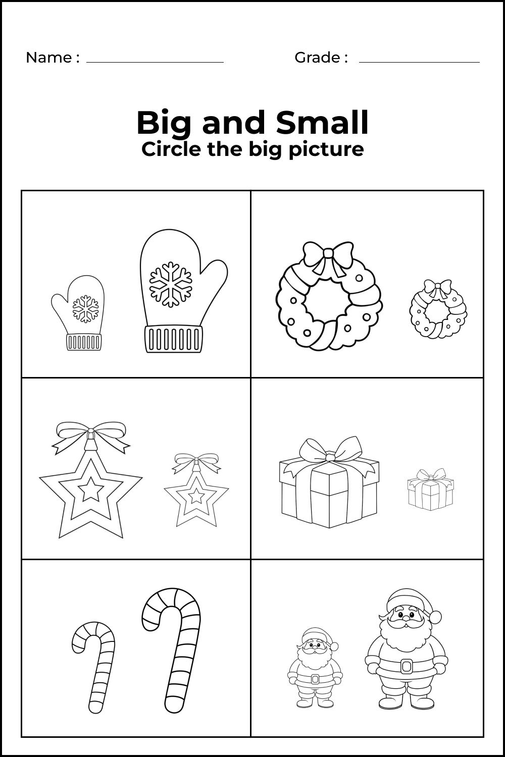 Big and Small Worksheets for Preschoolers | Free PDF Printable ...