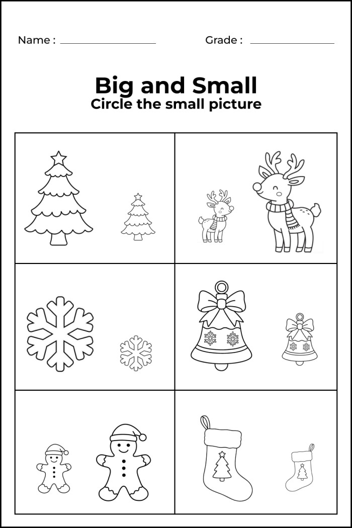 Big and Small Worksheets for Preschoolers | Free PDF Printable ...