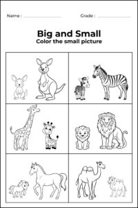 Big and Small Worksheets for Preschoolers | Free PDF Printable ...