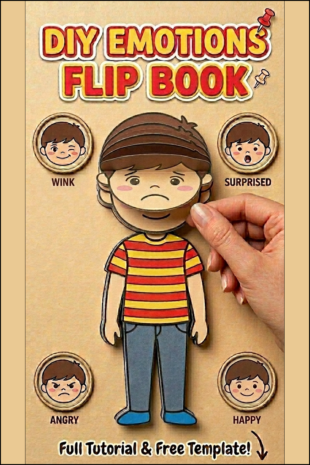 DIY Emotions Flip Book for Kids _ Free Printable Templates - 1thousandideas